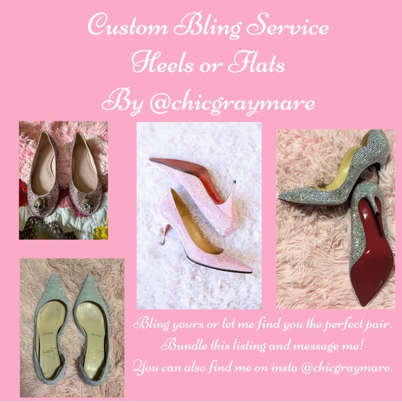 Hand Crafted | Shoes | Custom Bling Service You Can Choose Your Color ...